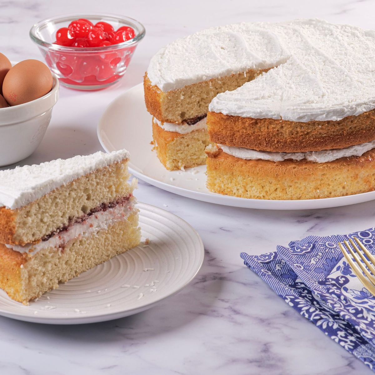 Cherry & Coconut Cake – Tiptree Patisserie